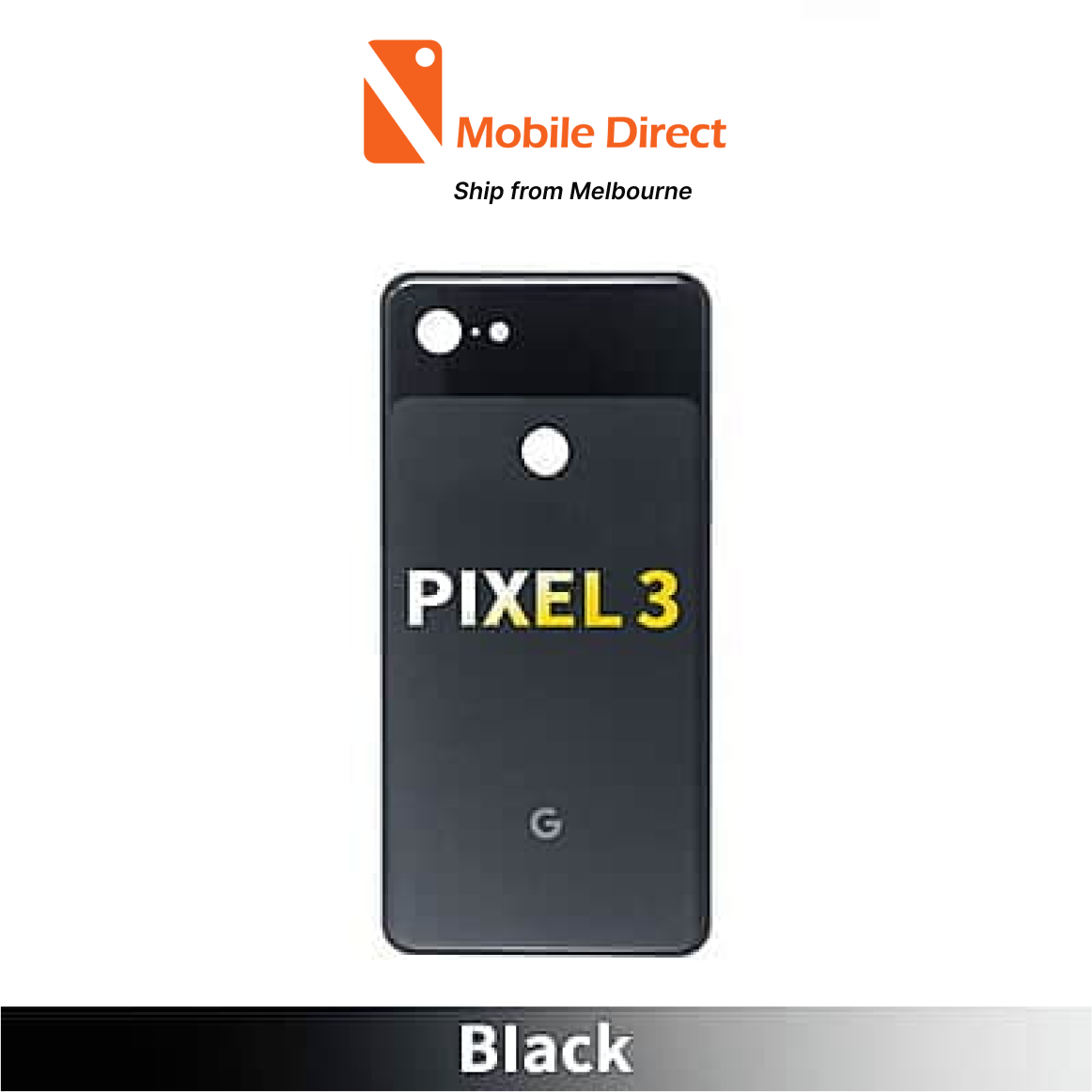 Mobile Direct Australia | Google Pixel 3 Back Glass Cover [Black]