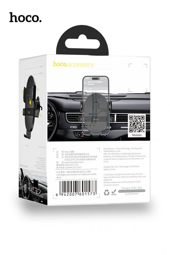 Mobile Direct Australia | HOCO H18 Mighty One-button Car Holder (Air ...