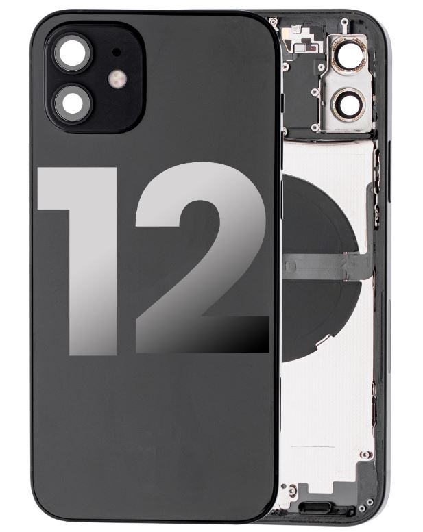 iPhone 12 Housing With Parts (NO Charging Port) - Black – mobiledirectau