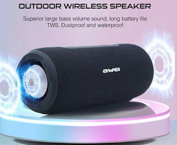 AWEI Y669 PORTABLE OUTDOOR WIRELESS SPEAKER Black